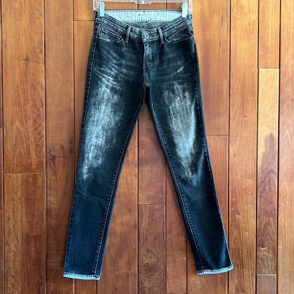 Levi's | Jeans | Levis Modern Rise Skinny Acid Washed Black Jeans ...